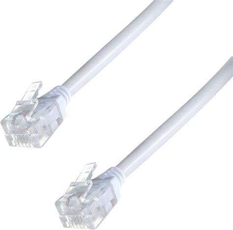 Connekt Gear 10m ADSL Broadband High Speed Modem Cable RJ11 Male To RJ11 Male White BigaMart