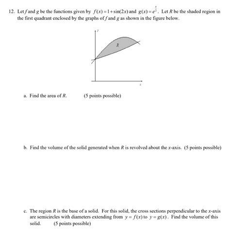 solved 12 let fand g be the functions given by f x 1