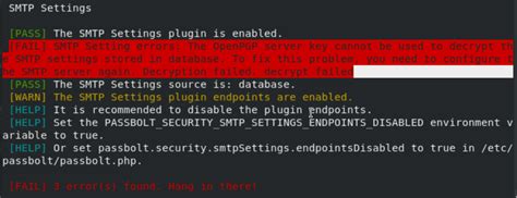 SMTP Server Error After Rotating Server Key Installation Issues Passbolt Community Forum