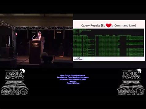 Conference Talks Talk Open Source Threat Intelligence Developing A Threat Intelligence