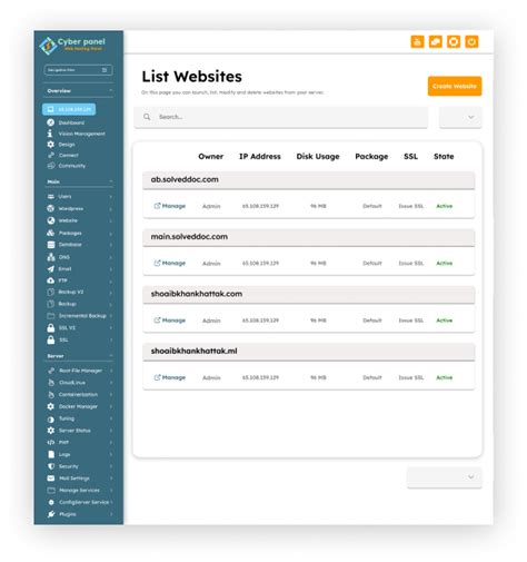 Features Cyberpanel