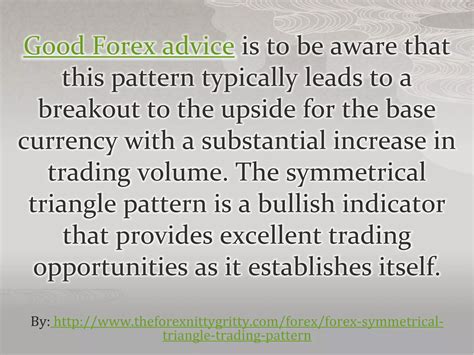 Forex Symmetrical Triangle Trading Pattern Pptx