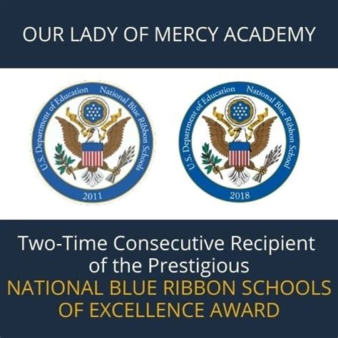 Blue Ribbon Accreditation Our Lady Of Mercy Academy Park Ridge Nj