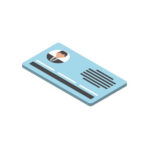 Id Document Icon Isometric Style 3735764 Vector Art At Vecteezy