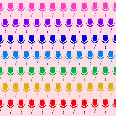 Vector Flower Seamless Pattern Floral Vector Background Surface Design Stock Illustration