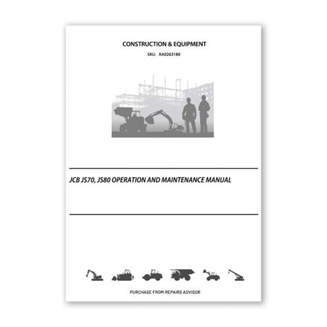 Jcb Js70 Js80 Operation And Maintenance Manual