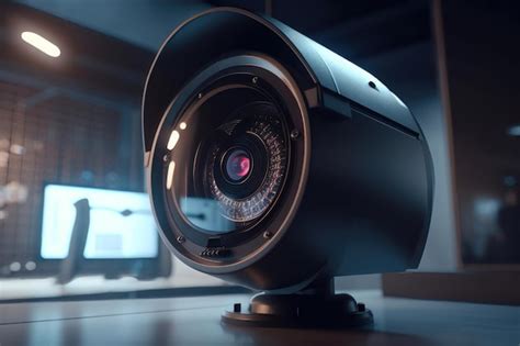 Premium Ai Image Security Camera Targeting A Detected Intrusion Ai Generated