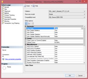 Sql Server Best Practice Auto Close Database Option Should Remain Off Mytechmantra