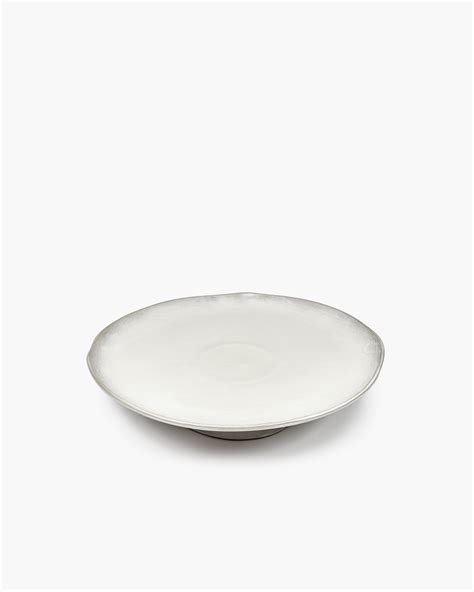 Large Plate On Foot Off White La Mère Serax