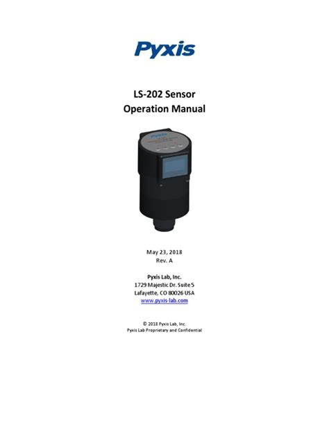 Ls 202 Sensor Operation Manual May 23 2018 Rev A Pdf Bluetooth Usb
