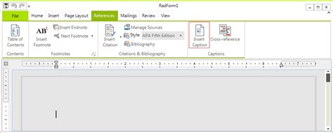 Captions For Tables And Figures Winforms Richtexteditor Control