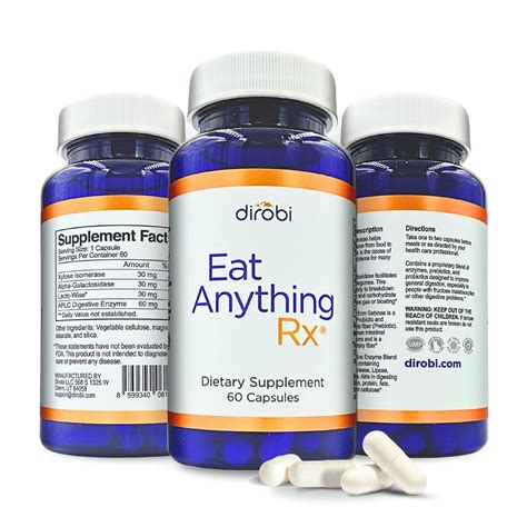 Dirobi Eat Anything Xylose Isomerase — Fodmap Digestive Enzymes 60 Ca