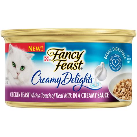 Purina Fancy Feast Pate Wet Cat Food Creamy Delights Chicken Feast In