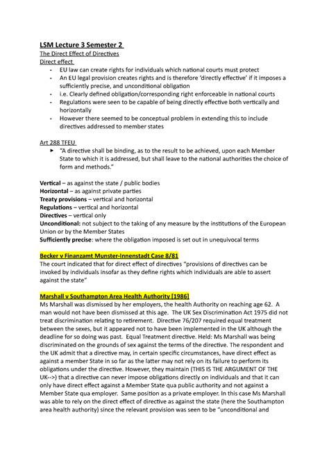 Lsm Lecture 3 Semester 2 Lsm Lecture 3 Semester 2 The Direct Efect Of Direcives Direct Efect