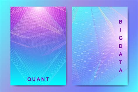 브로셔 광고 전단지 커버 배너 카탈로그 잡지 연례 보고서에 대한 현대 벡터 템플릿 양자 기술 미래 폭발 디자인 빅 데이터 시각화 인공 지능 개념에 대한 스톡 벡터 아트 및
