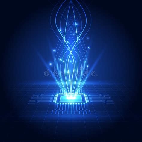 Vector Graphics Chip Processor Speed Technology Background Stock Vector Illustration Of