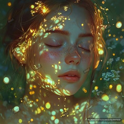 Ai创作图插画梦幻女孩 写实人物插画 梦幻少女插画 梦幻女孩插画 超写实插画 创意唯美女孩 3d梦幻 写实唯美 手绘追光的精灵 Cg绘画作品 梦幻之美 手绘梦幻少女 朦胧颗粒感 高级感女插画