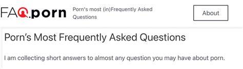 Porn Site FAQs Faq Porn
