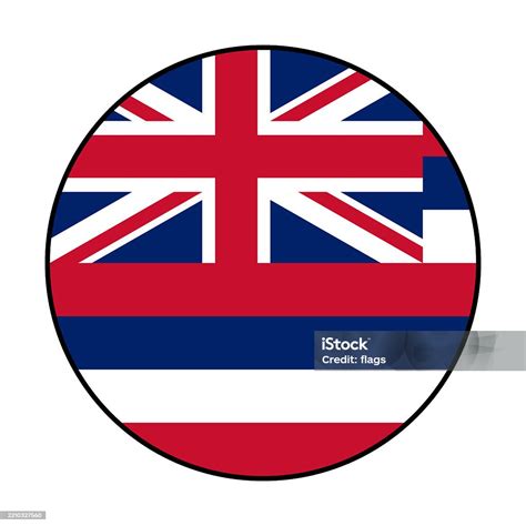 Hawaii Flag Hawaii Button Flag Stock Illustration Download Image Now
