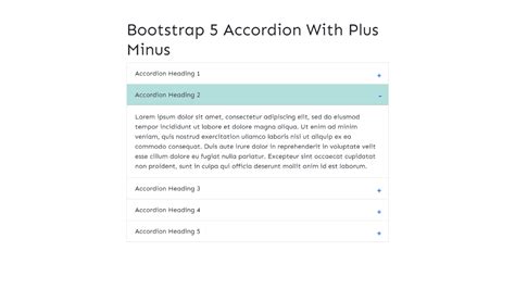 Docsallover Bootstrap 5 Accordion With Expand And Collapse Icons