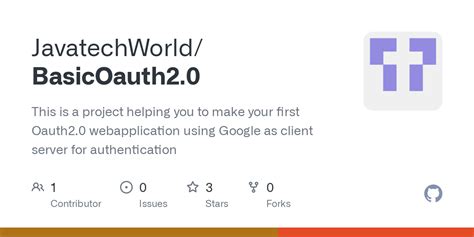 GitHub JavatechWorld BasicOauth This Is A Project Helping You To Make Your First Oauth