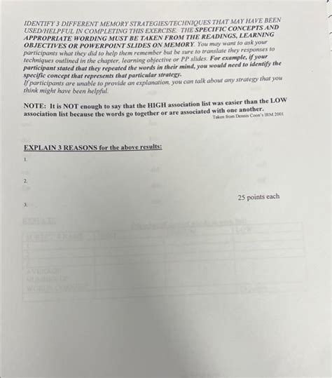 Written Assignment Module 8 Memory Introduction To