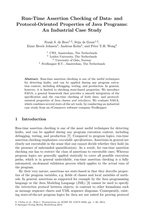 Pdf Run Time Assertion Checking Of Data And Protocol Oriented