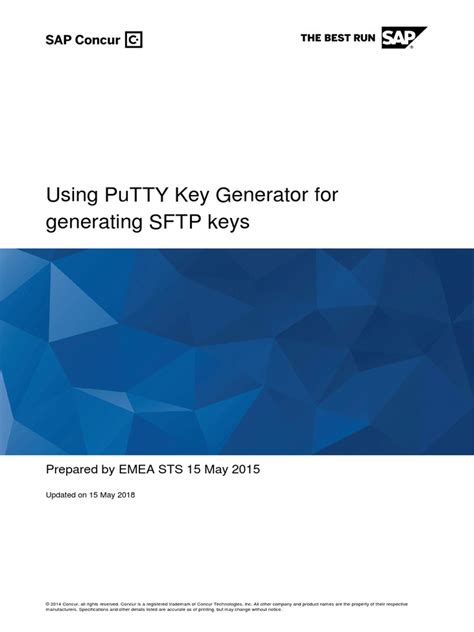 Concur Creating Sftp Keys With Puttygen 2017 Pdf Pdf File Transfer Protocol Secure Shell