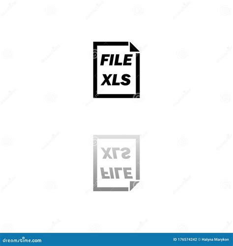 Xls File Icon Flat Stock Illustration Illustration Of Flat 176574242