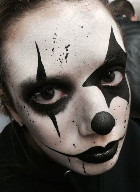 Dark Clown By Z Of Z Face And Body Art Scary Clown Makeup Creepy