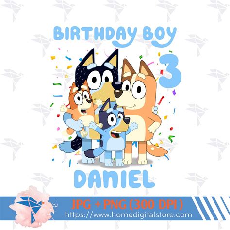 Bluey Birthday Svg Png Dxf