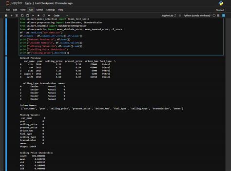 Datascience Machinelearning Carpriceprediction Python A Abinayasri