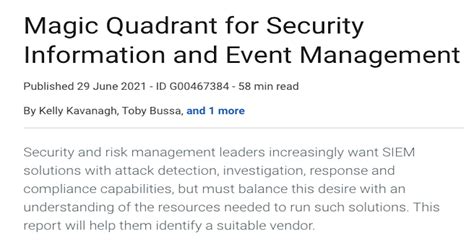 Magic Quadrant For Security Information And Event Management ATI