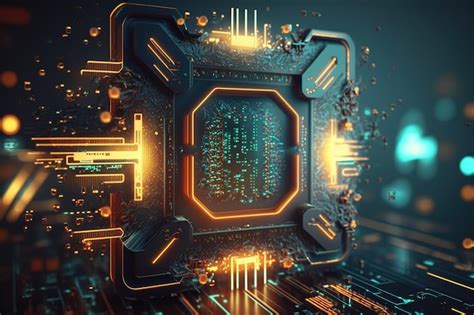 Premium Photo Abstract Background Matrix Grid Particlesgenerative Ai