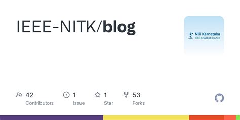 GitHub IEEE NITK Blog