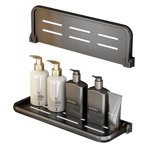 욕실 접이식 화장실 랙 벽걸이 펀치 프리 세면대 벽 보관 선반 티몬