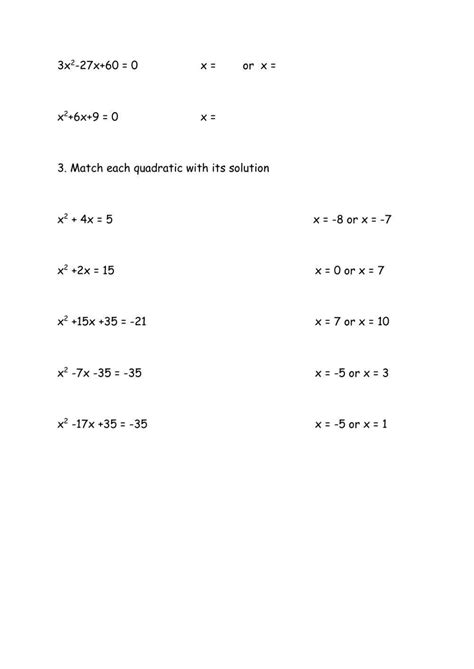 Solving Quadratics By Factoring Worksheet Live Worksheets