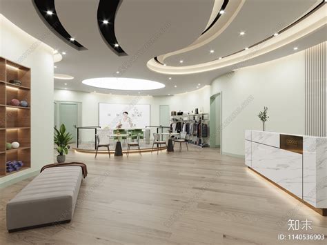 现代健身瑜伽室3d模型下载【id1140536903】知末3d模型网
