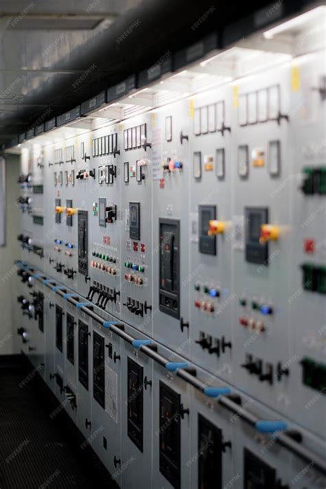 Premium Photo Switchboard In Engine Control Operation Room On Board Newbuilt Vessel