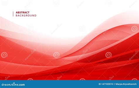 Vector Abstract Red Wavy Background Curve Flow Motion Stock Vector Illustration Of Cover