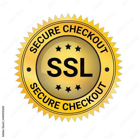 SSL Secure Checkout Logo Secure Checkout Badge Trust Badges Stock Vector Adobe Stock