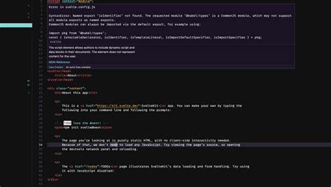 Vscode Error Syntaxerror Named Export Isidentifier Not Found · Issue 1228 · Sveltejs