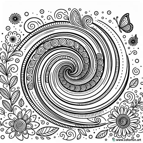 Dibujo Para Colorear De Espiral Zen Descargar O Imprimir De Forma Gratuita