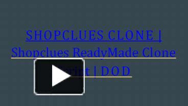 Ppt Myntra Clone Myntra Readymade Clone Script Dod Powerpoint