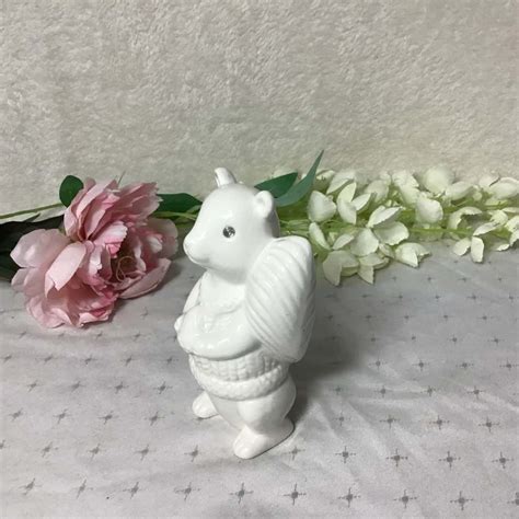 White Ceramic Squirrel Ornaments