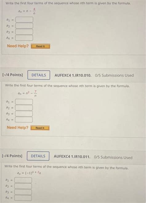 Solved Find The Indicated Term Of The Sequence Whose Nth