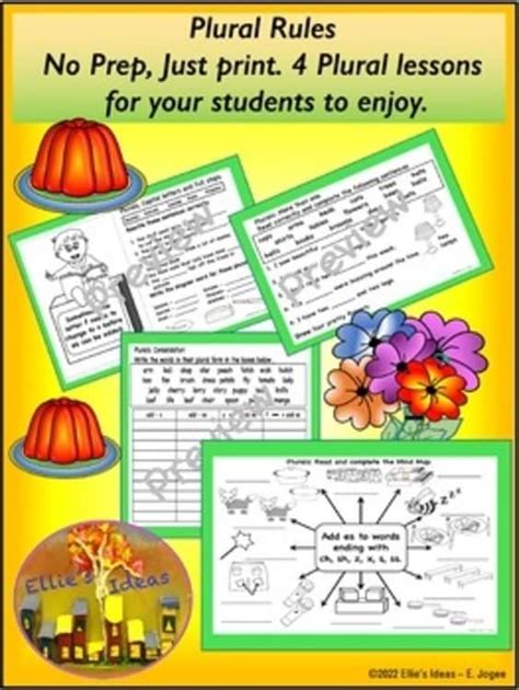 Plural Classroom Posters And Activity Lessons By Ellies Ideas Tpt
