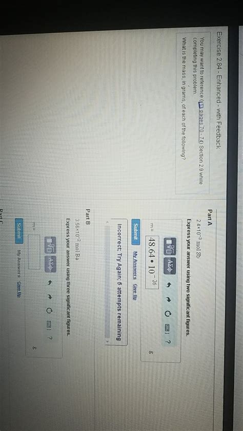 Solved Exercise 2 84 Enhanced With Feedback Part A You