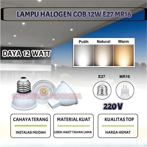 Jual Lampu Halogen Led Cob W Watt E Mr W Watt Rgb Tusuk Ulir Halogen Shopee Indonesia