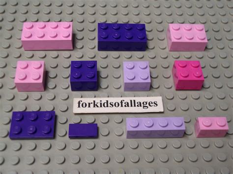 35 Pink And Purple Lego Bricks And Plates Light N Dark Pink Dark